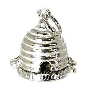 Sterling Silver Opening Beehive Charm, Bumble Bee Inside - Etsy