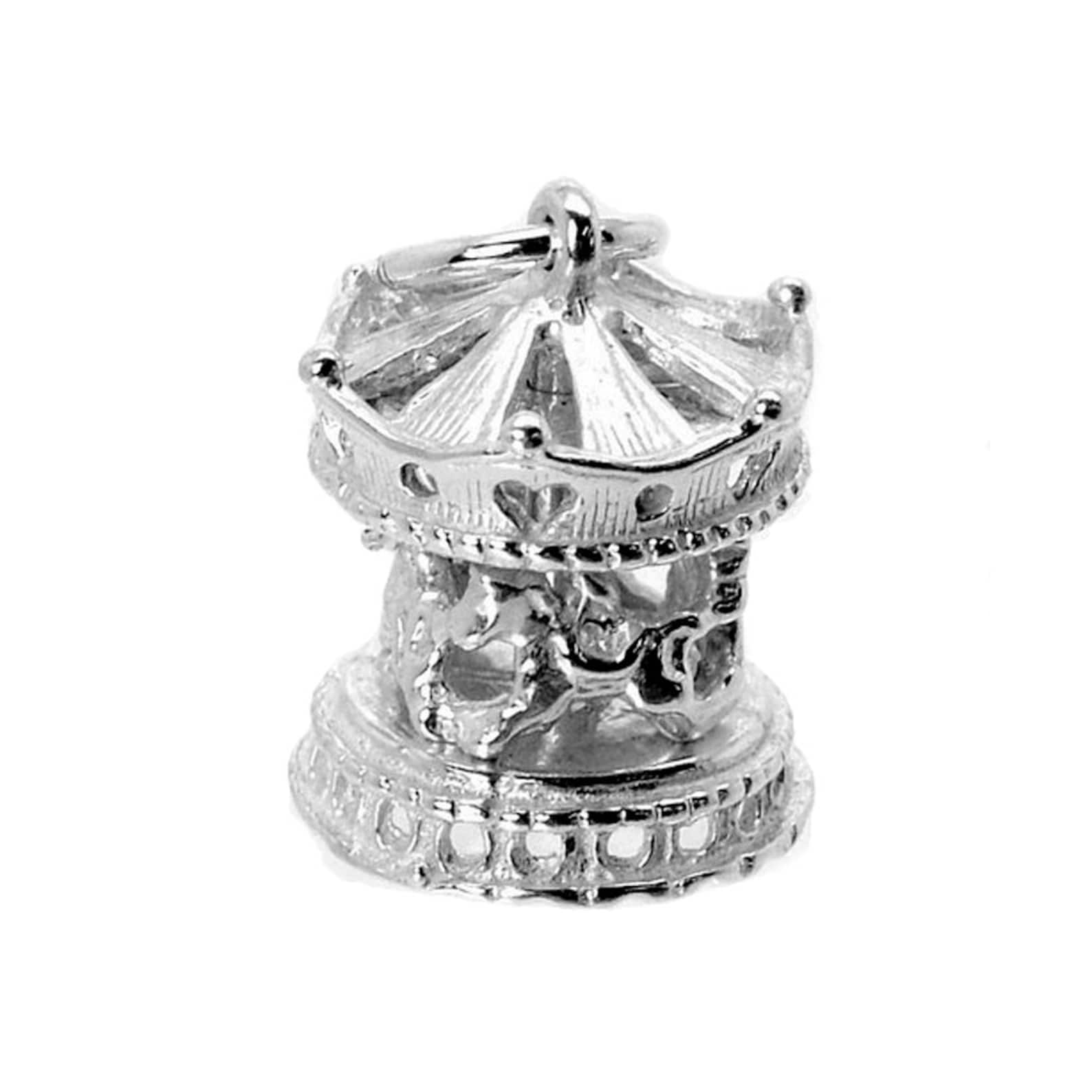 Sterling Silver Moving Carousel Charm for Bracelets Charm for - Etsy