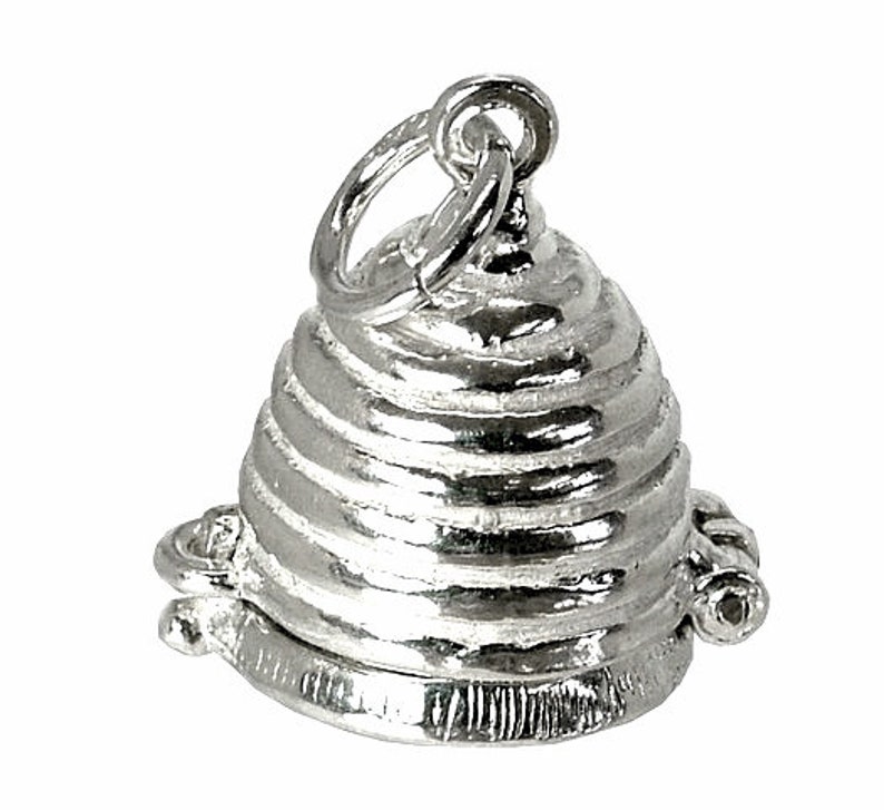 Sterling Silver Opening Beehive Charm, Bumble Bee Inside - Etsy
