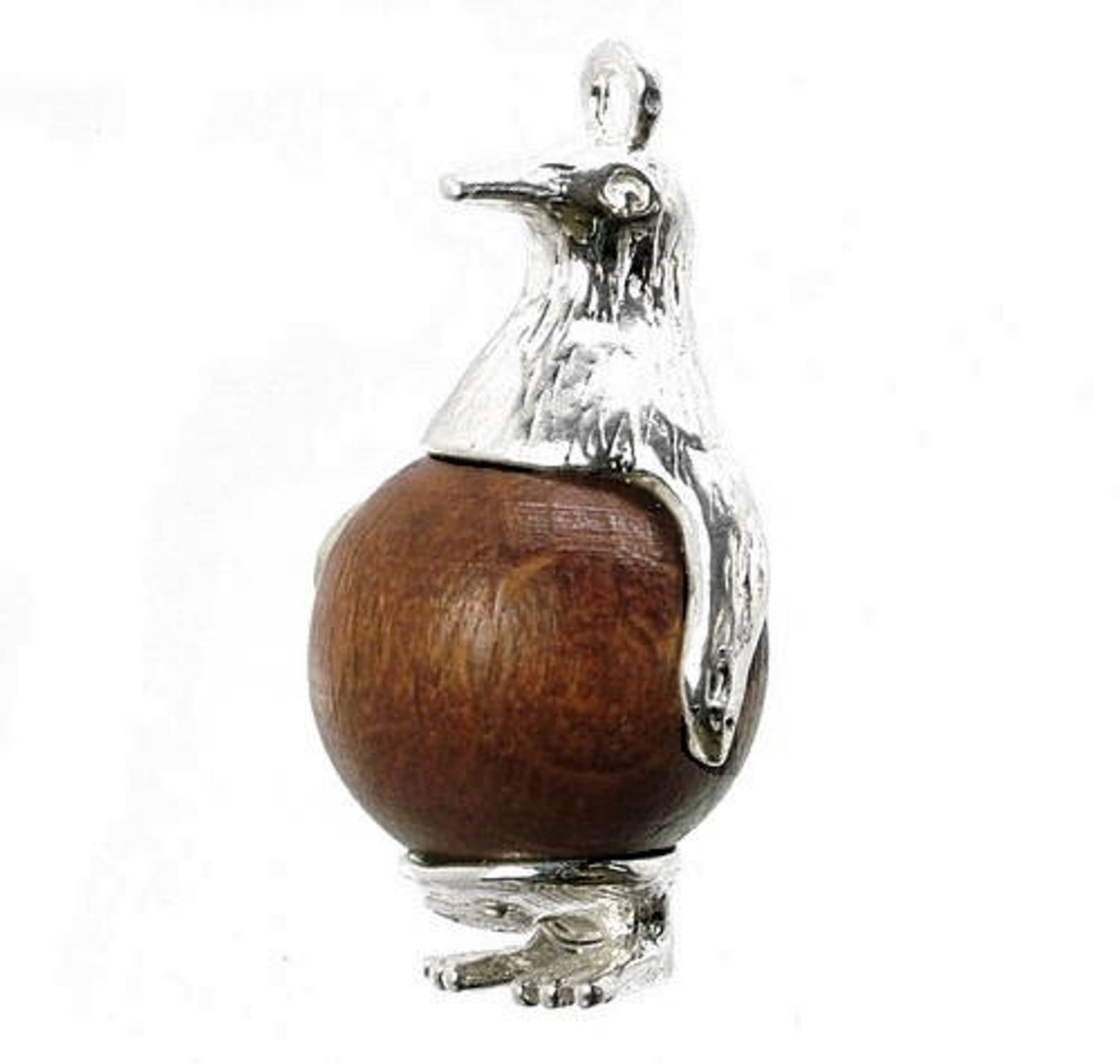 Sterling Silver Lucky Touch Wud Wood Penguin Charm for Bracelets ...