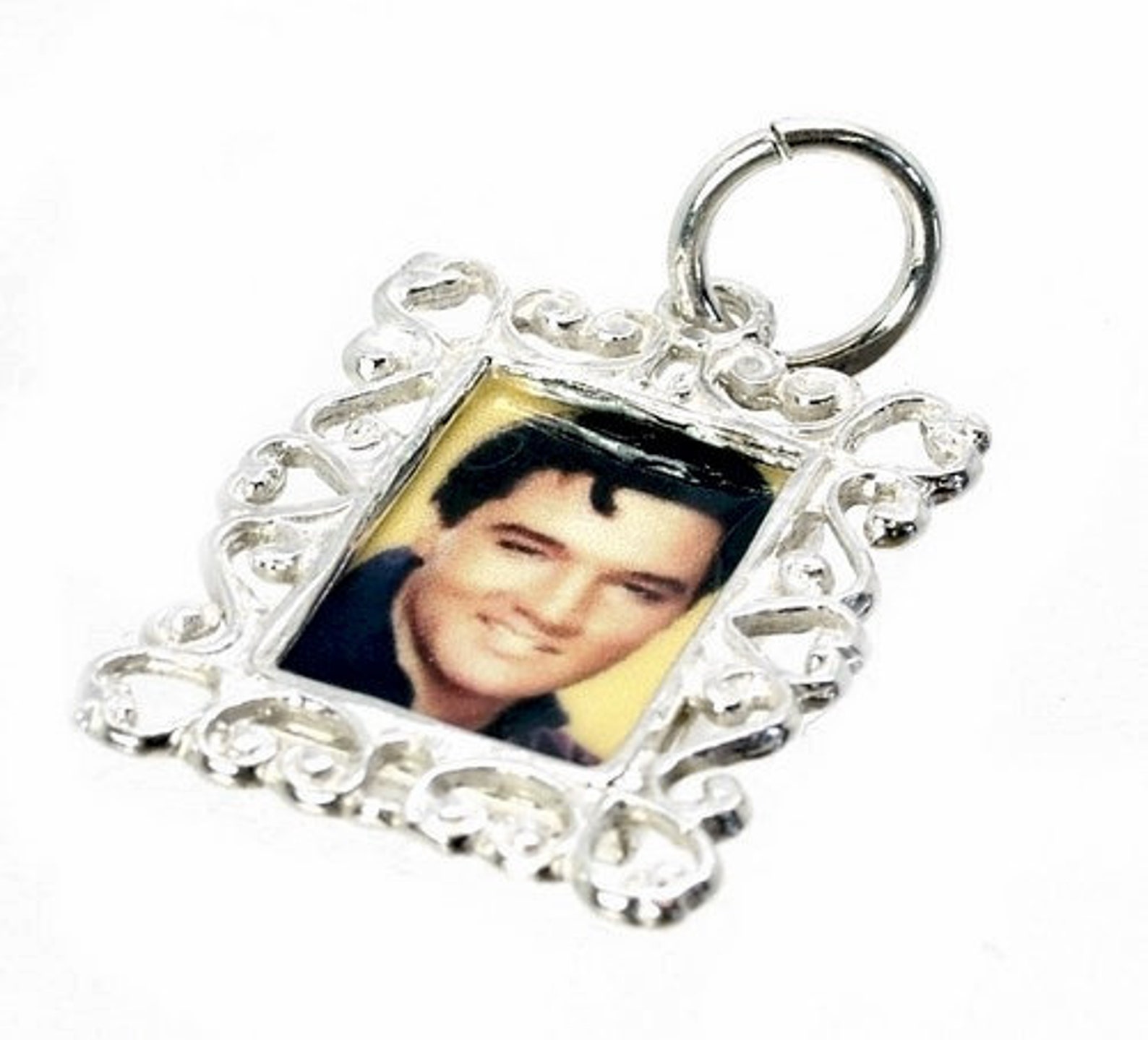 Sterling Silver Elvis Photo Frame Charm for Bracelets - Etsy