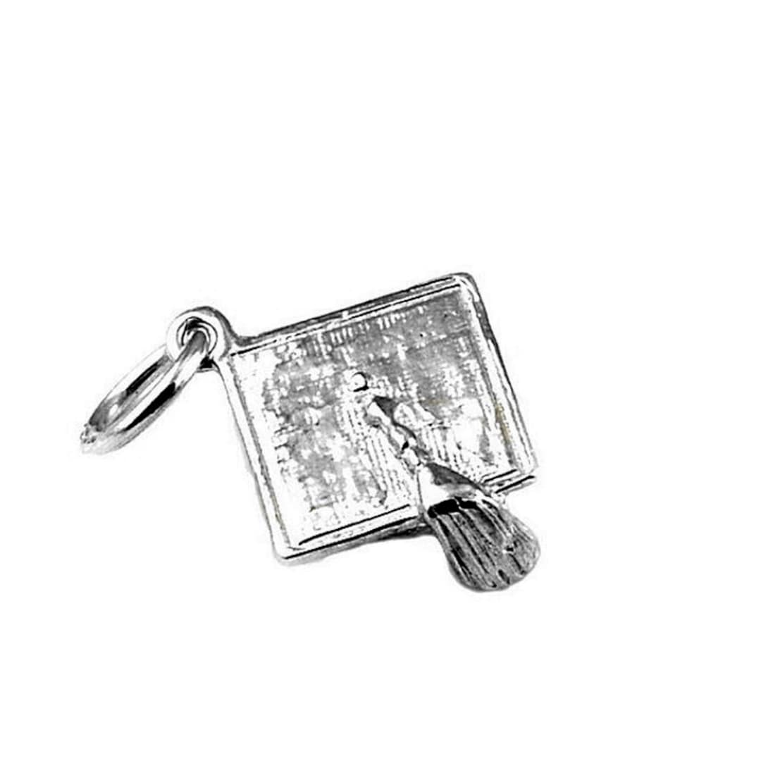 Sterling Silver Graduation Hat Charm for Bracelets, Gift Idea, Mortar ...
