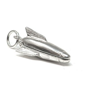 Sterling Silver Opening Alien in Spaceship/space Rocket Charm for ...