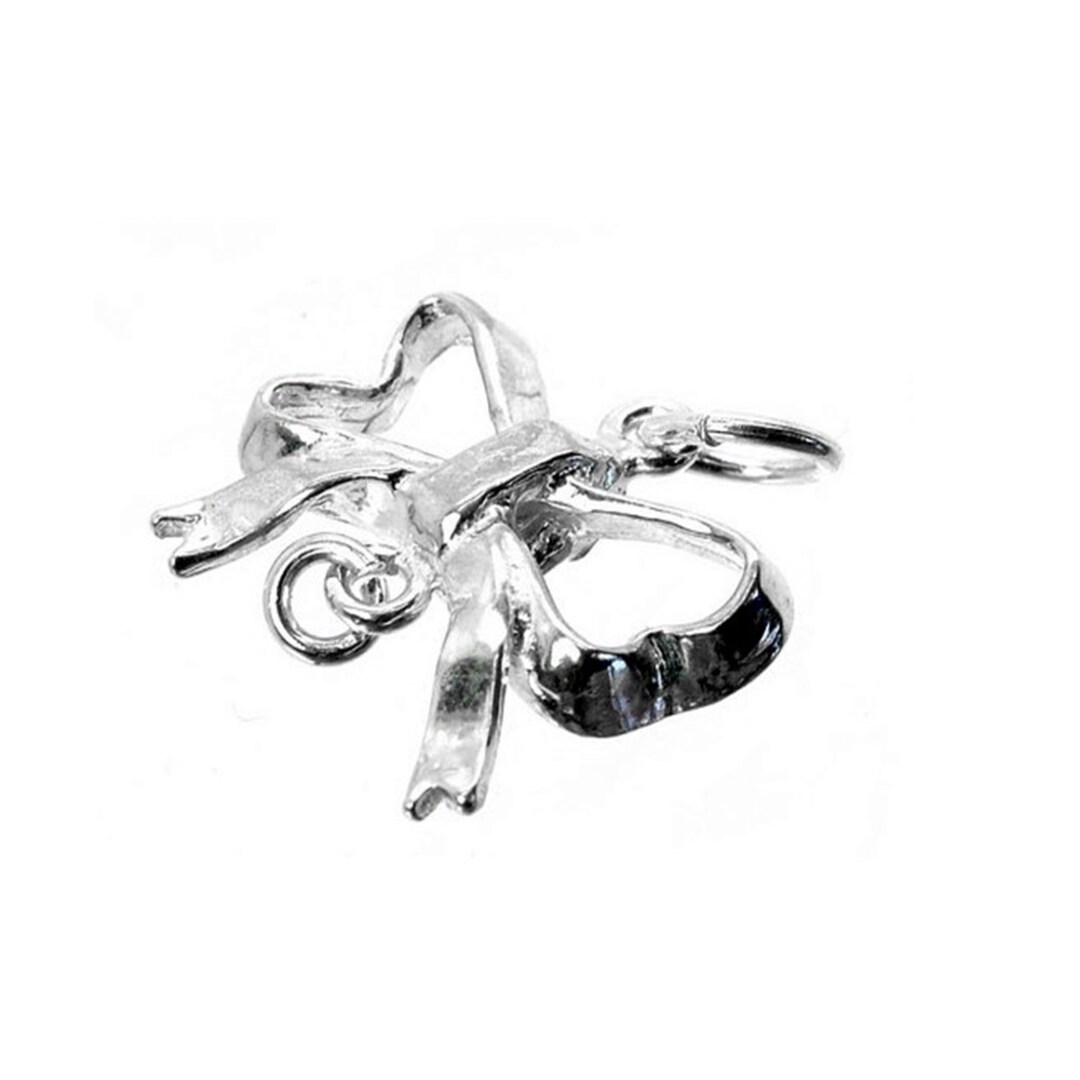 Sterling Silver Bow Pendant Dropper 925, Charm Dropper, Sterling Silver ...