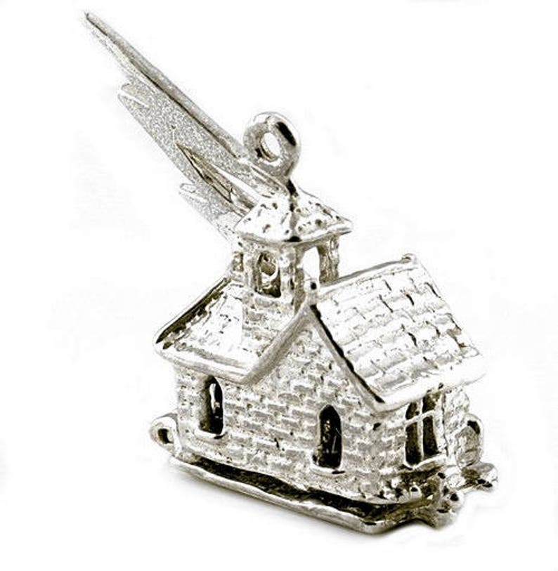 Sterling Silver Opening Haunted House Charm With Enamel Ghost - Etsy