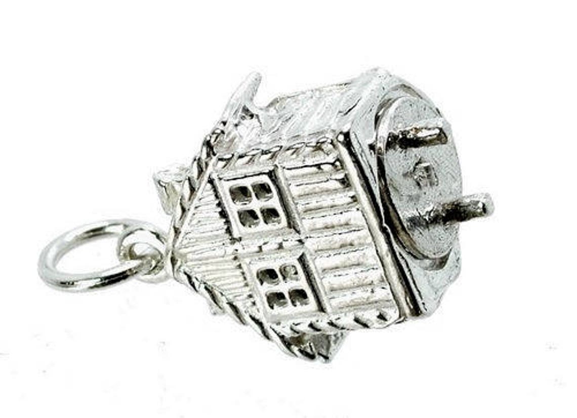 Sterling Silver Movable Enamelled Wedding Weather House Charm - Etsy