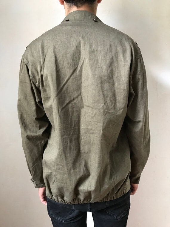 Vintage 70's GDR German Army Jacket NVA Green Jacket … - Gem