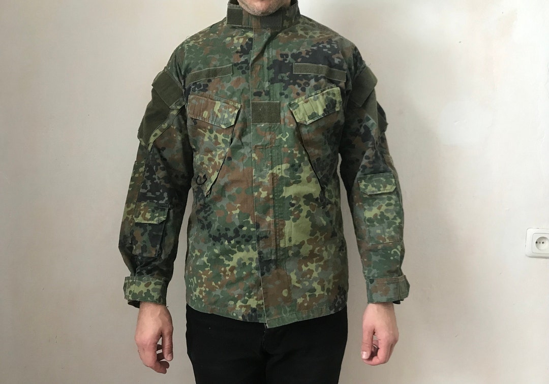 Vintage NATO Military Jacket Flectarn Camo Jacket Military Surplus ...