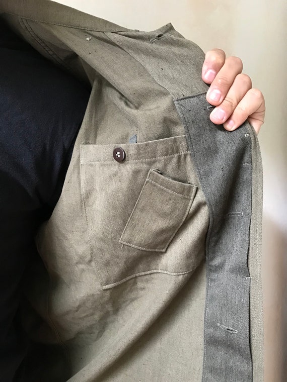 Vintage 70's GDR German Army Jacket NVA Green Jacket … - Gem