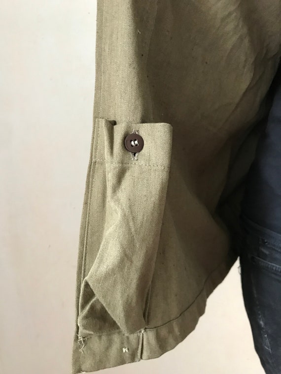 Vintage 70's GDR German Army Jacket NVA Green Jacket … - Gem