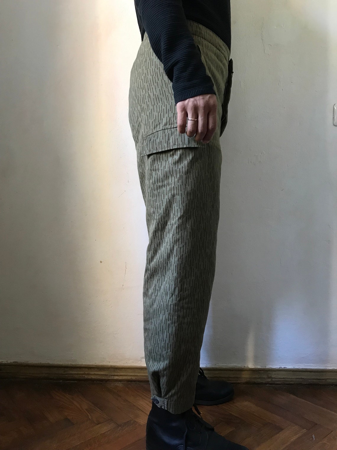 Vintage 70's East German Army Surplus Winter Pants Strichtarn Camo ...