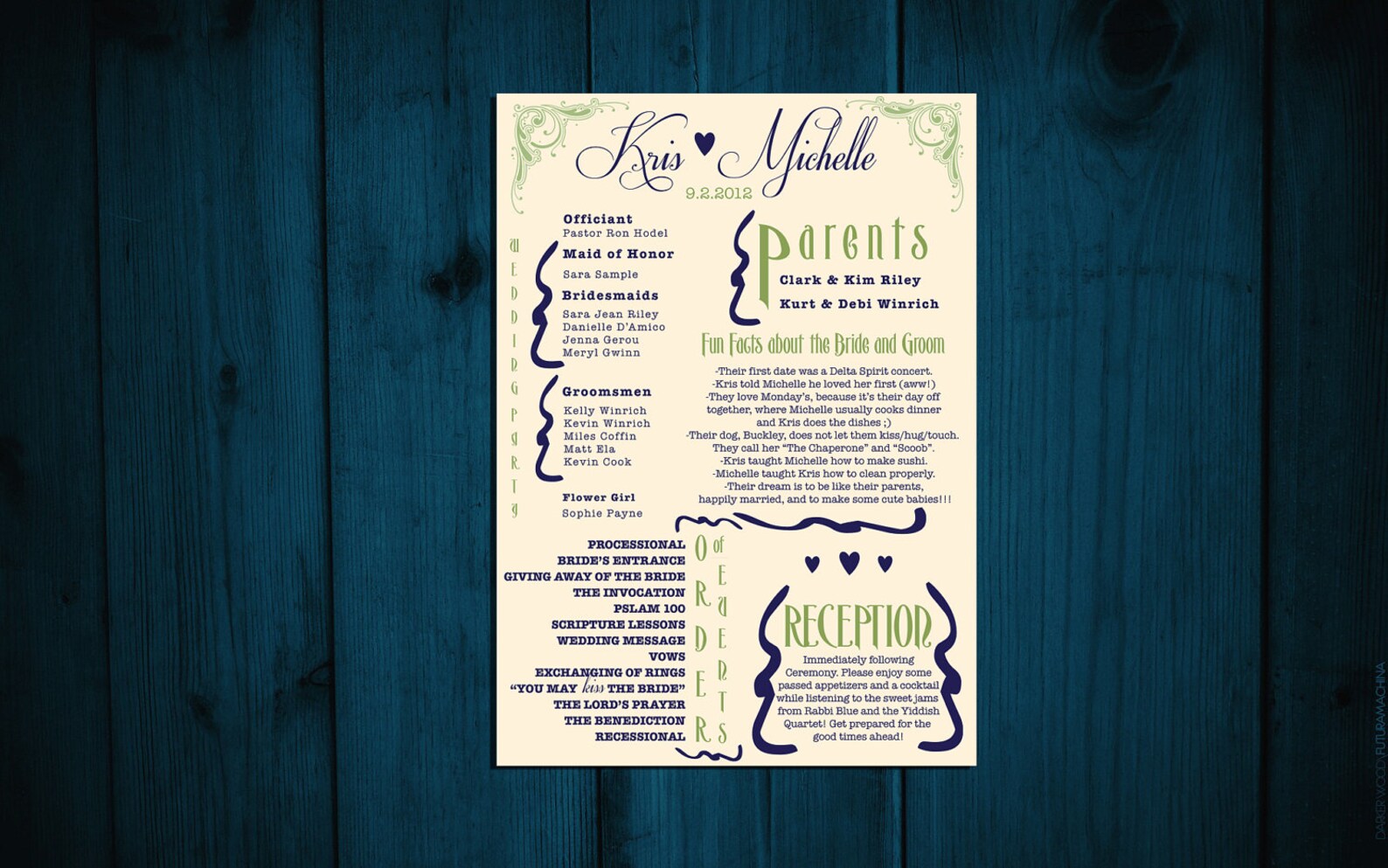 Printable Victorian Rustic Wedding Program - Etsy
