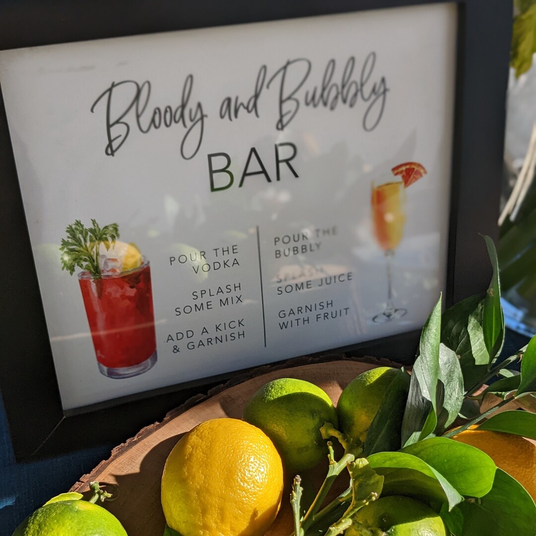 Bloody Mary and Bubbly Bar Sign, Instant Download - Etsy