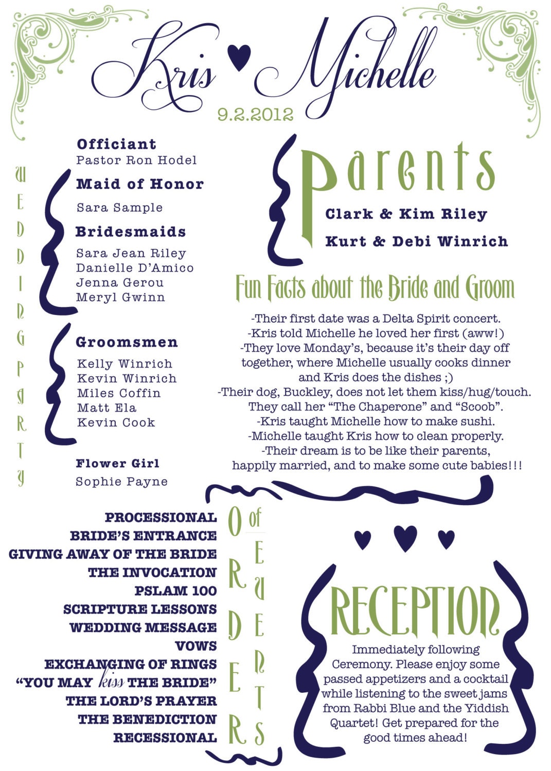 Printable Victorian Rustic Wedding Program - Etsy