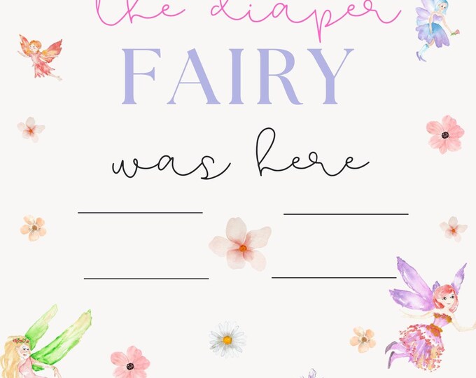 Diaper Fairy Note for Potty Training | Potty Fairy | Editable Template ...