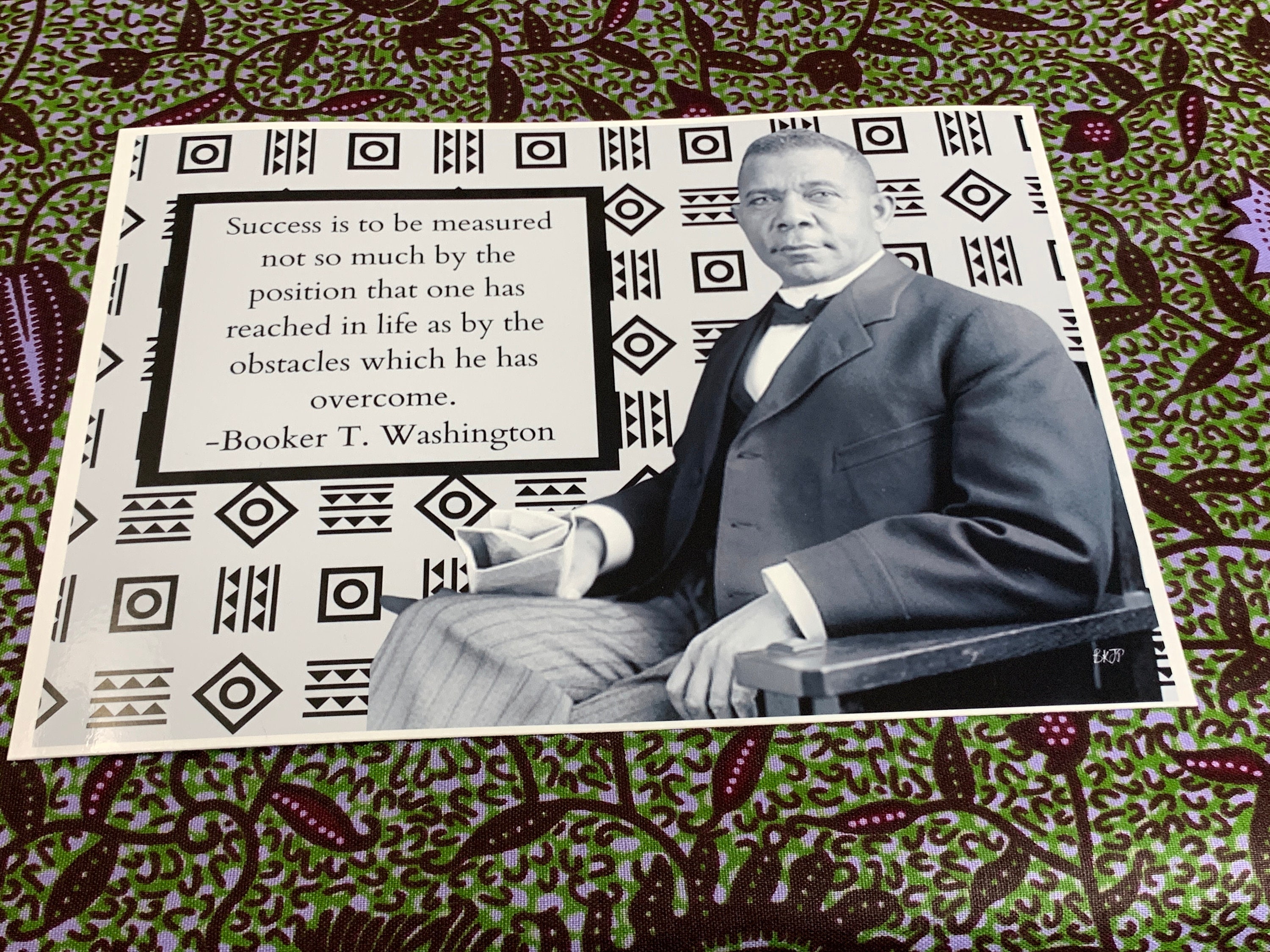 Booker T. Washington Legacy Print: Triumph Over Obstacles - Etsy