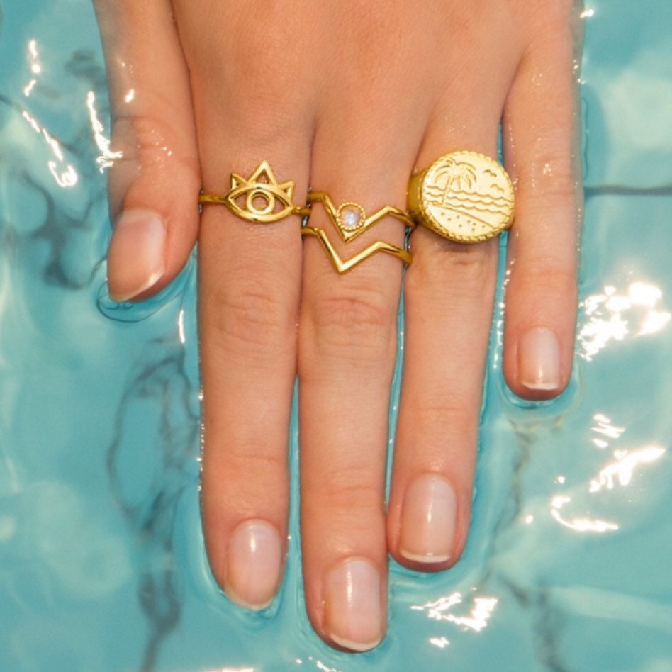 Wire Rings, Middle Finger, Twisted Ring, V Ring, Chevron Ring, Triangle ...