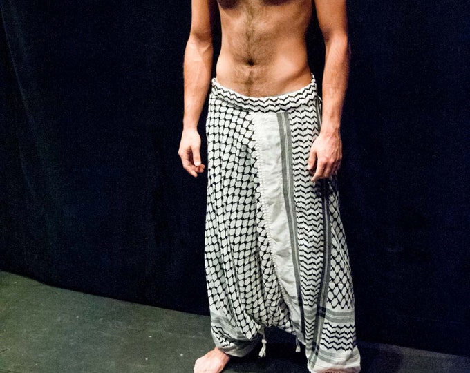Sarouel Harem Pants for Men Kuffieh Style Keffiyeh Palestine - Etsy