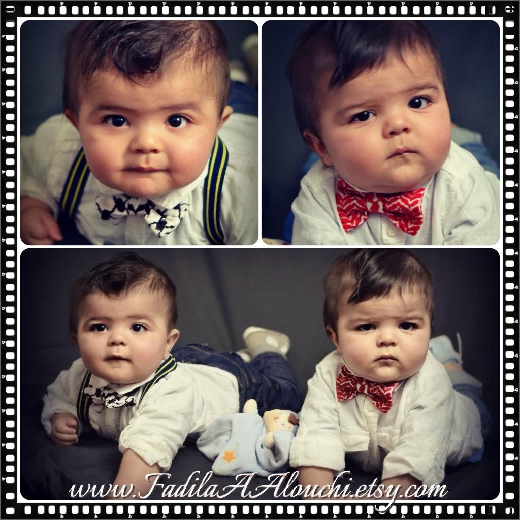 BABY BOY Bow Tie Kuffieh Black Red / Bow Tie Keffieh Black Red - Etsy