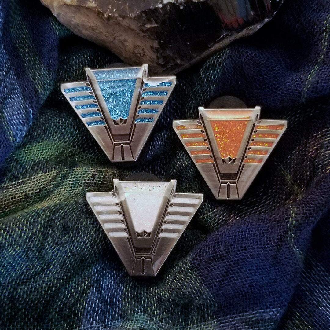 Stargate Chevron V2 Mini Enamel Pin - Etsy