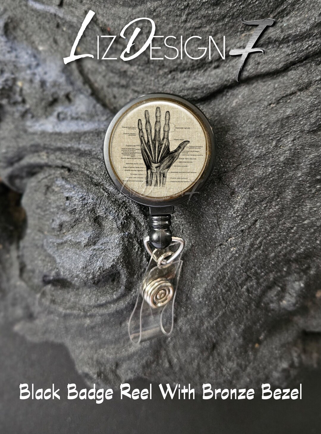 Human Hand Badge Reel - Anatomical Hand Badge Reel - Nursing Badge Reel ...