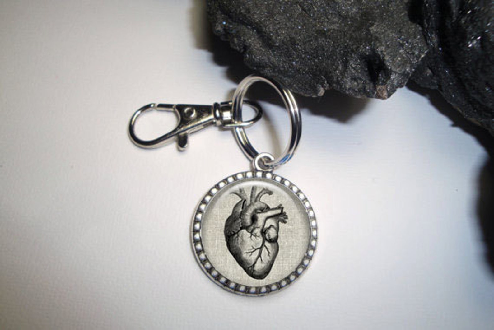 Human Heart Keychain Human Heart Zipper Pull Doctor Gift | Etsy