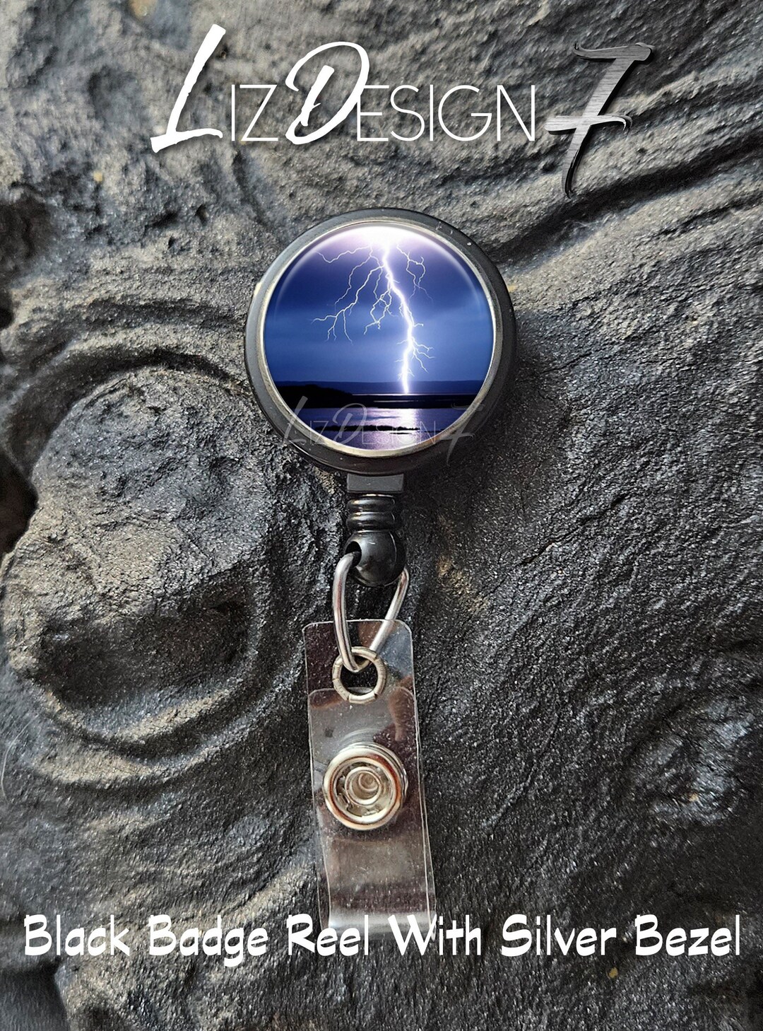 Lightning Badge Reel Lightning Badge Holder Lightning Strike ...