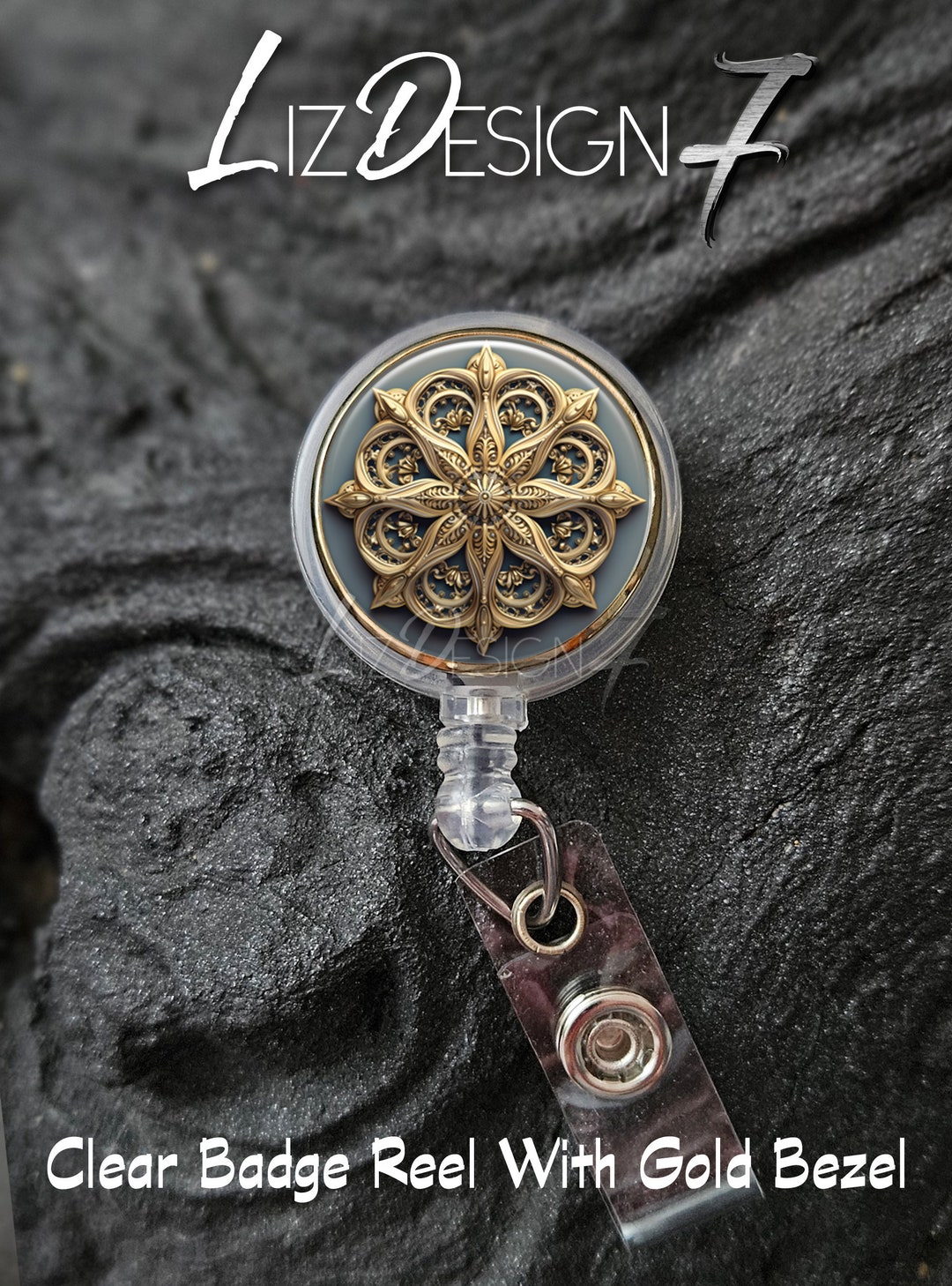 Art Nouveau Badge Reel - Cameo Badge Holder - Brooch Badge Holder ...