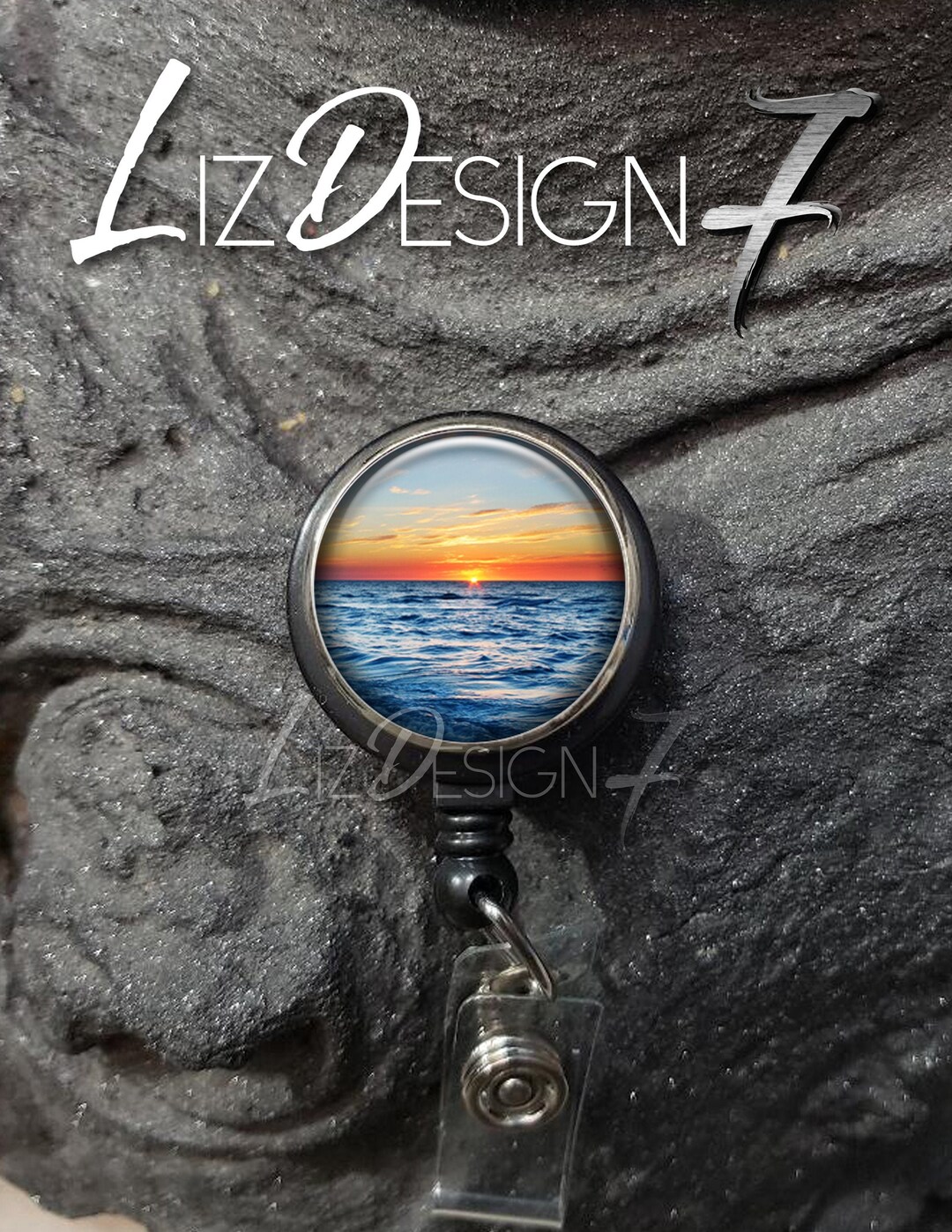 The Perfect Sunset Retractable ID, Sunset Badge Holder, Sunset Badge ...