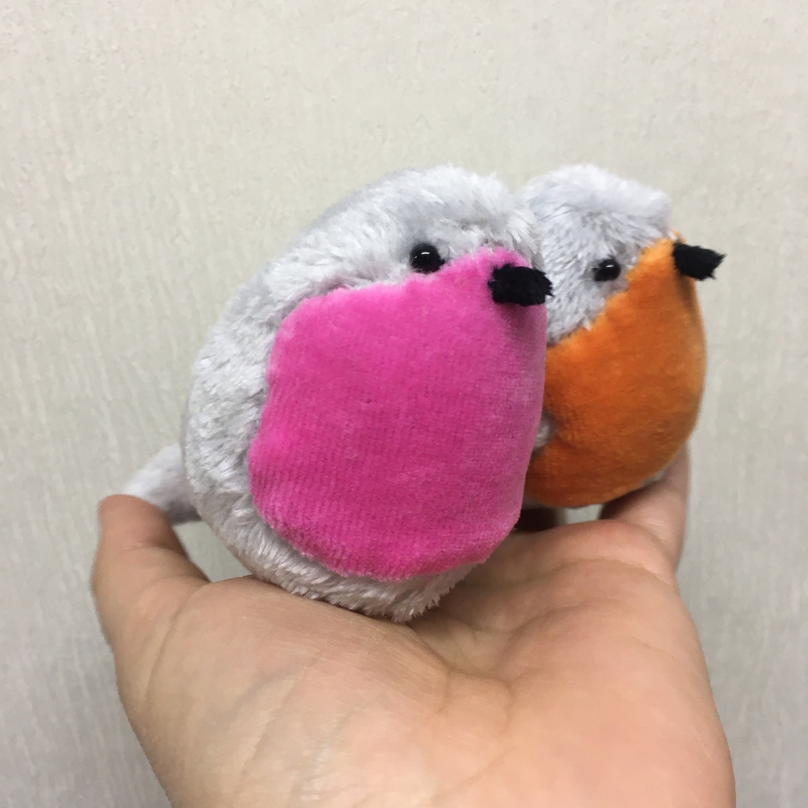 Gray-Pink Robin Bird Plushie Toy Stuffed Bird Robin Little | Etsy