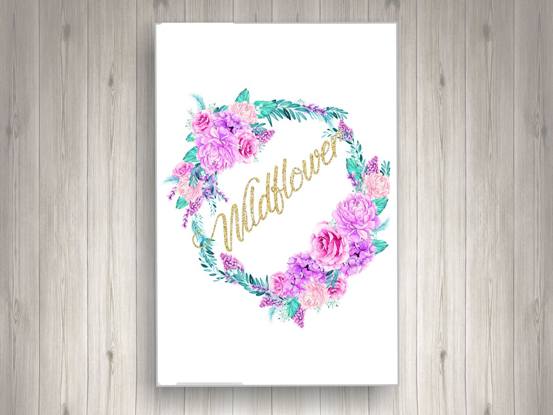 Wild Flower Digital Card, Printable Card, Every Day Card, Floral Design ...