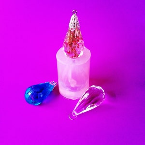 Clear Silicone Mold for Crystal Drop Pendant. Create You Own Charm ...