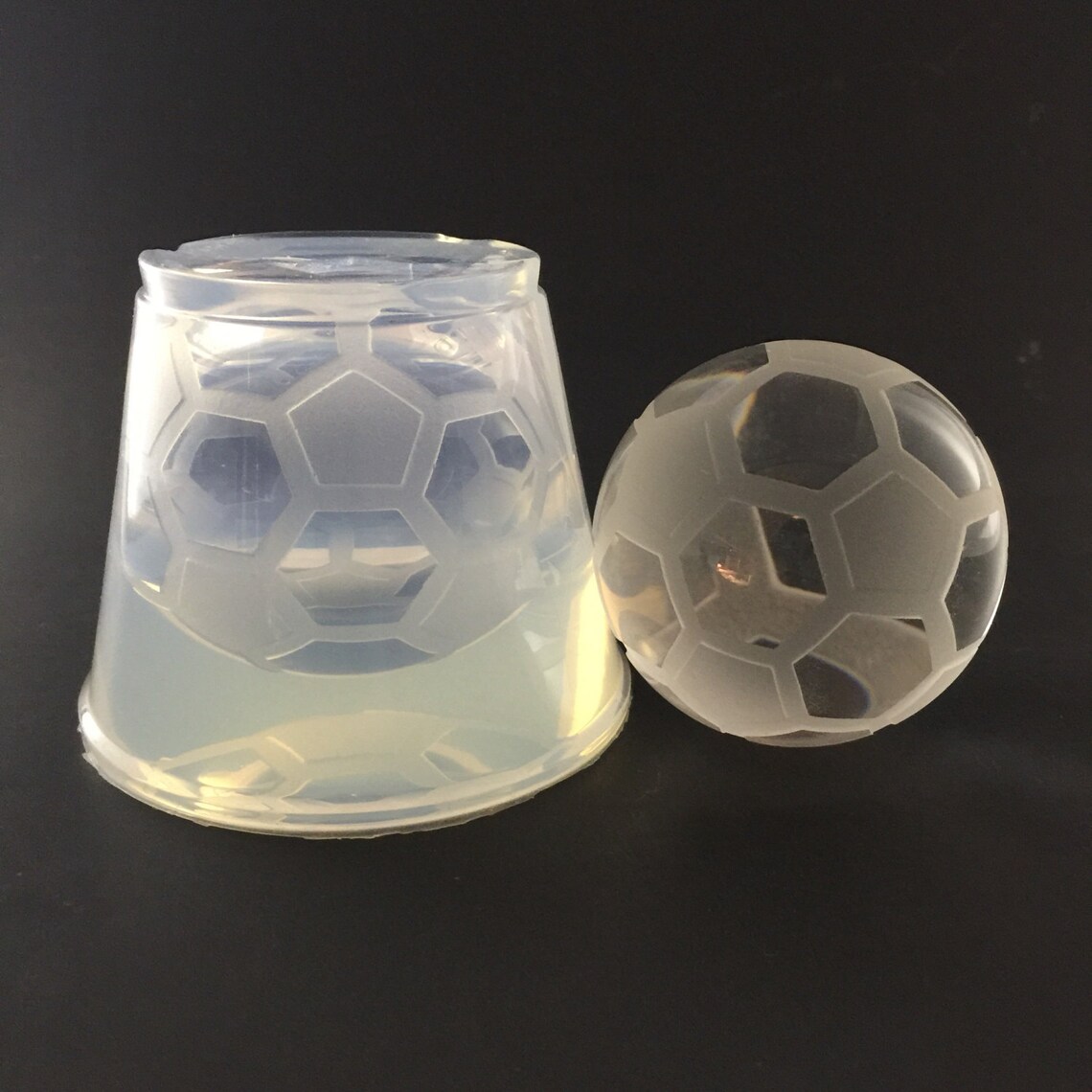 Soccer Ball Mold. Clear Silicone Football Soccer Ball Decor Mold. Home ...