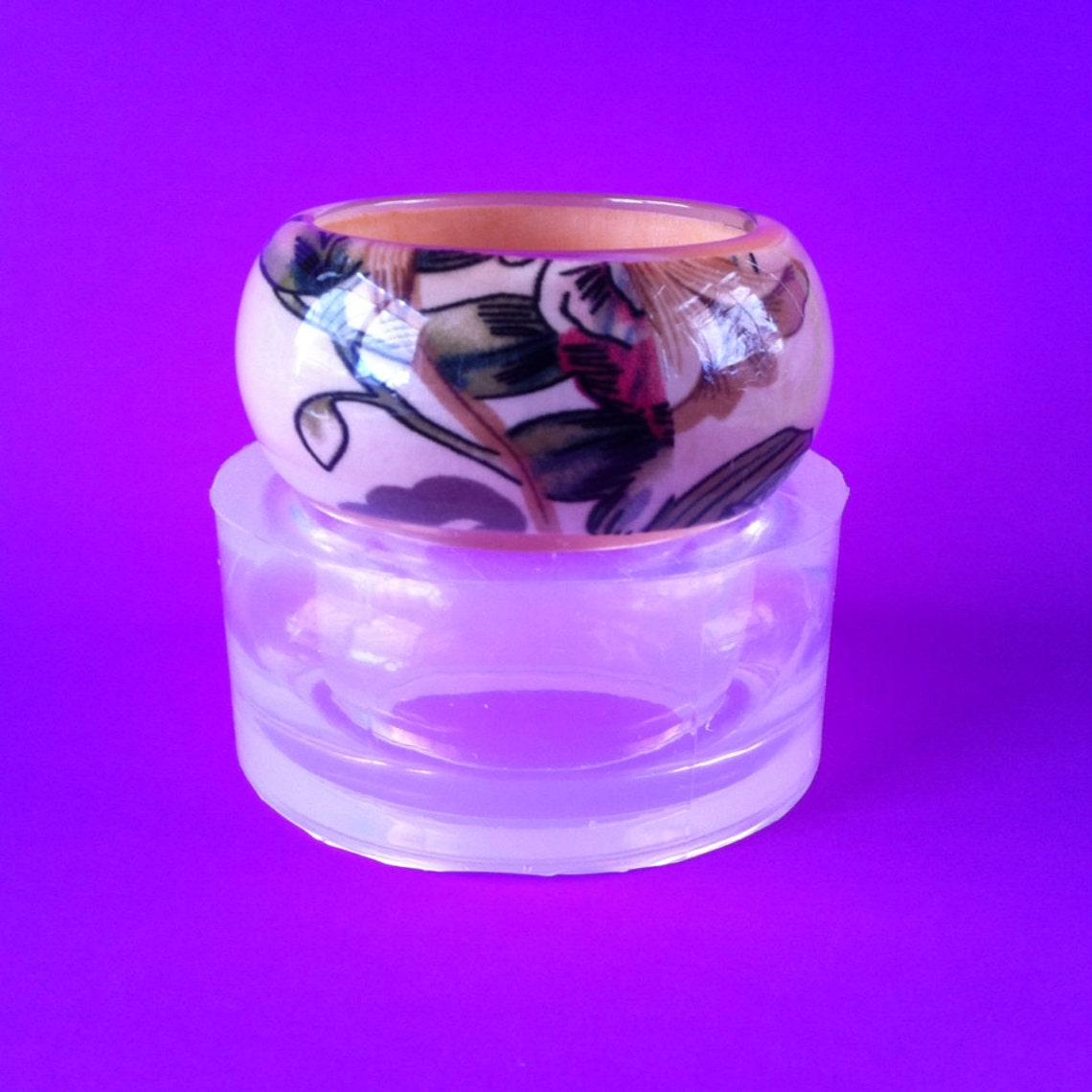Clear Silicone Mold for Thick Wide Bangle Bracelet. Create Your Own ...
