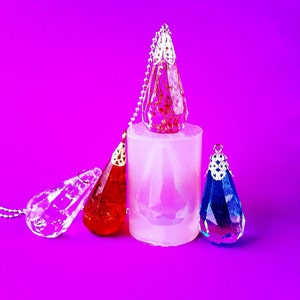 Clear Silicone Mold for Crystal Drop Pendant. Create You Own Charm ...