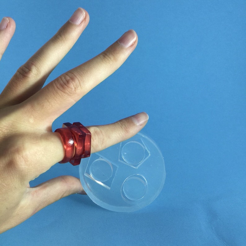 Rings Set MR102 Clear Silicone Mold for Three Geometrical - Etsy