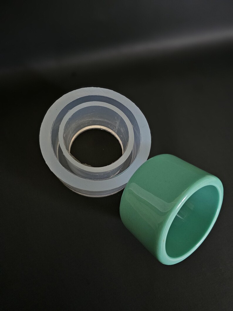 Wide Chunky Bangle Clear Silicone Flexible Mold. Create Your Own Bangle ...