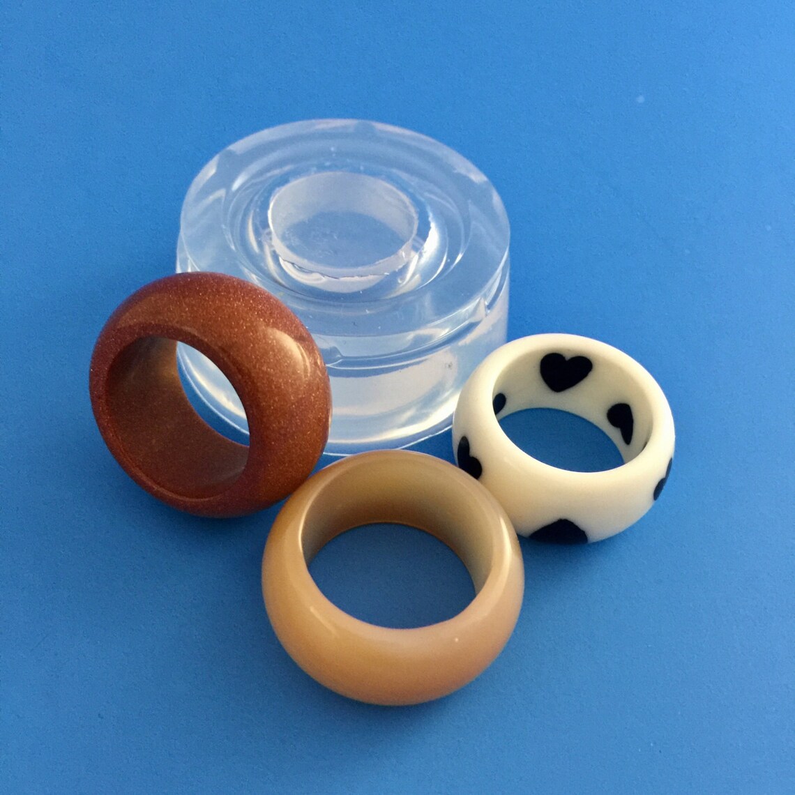 Mold Ring. Size 6,7,8 Clear Silicone Band Ring Molds. Resin Jewelry ...