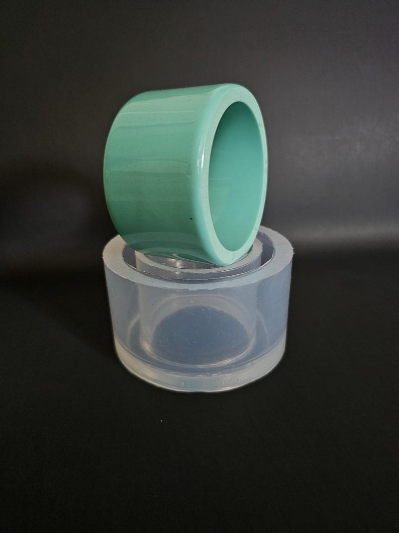 Wide Chunky Bangle Clear Silicone Flexible Mold. Create Your Own Bangle ...
