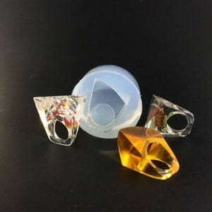 Chunky Ring, Clear Silicone Mold , Create Your Own Jewelry. Size 6 and ...