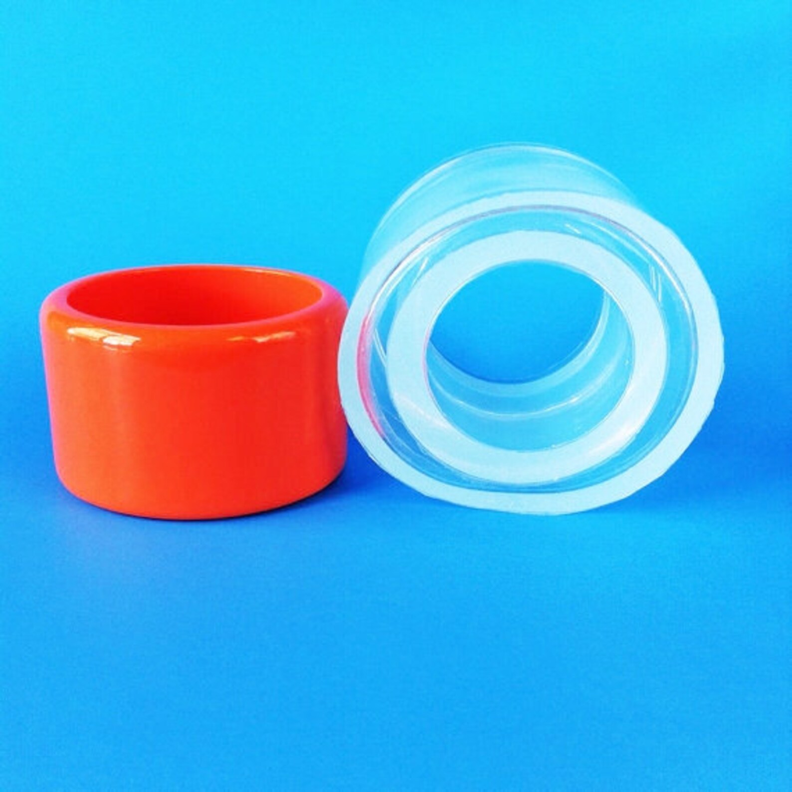 Wide Chunky Bangle Clear Silicone Flexible Mold. Create Your Own Bangle ...