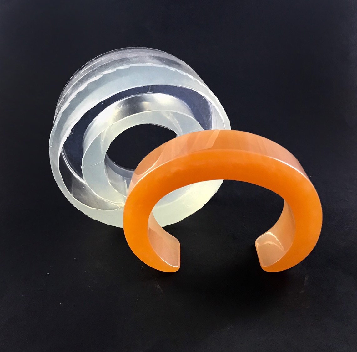 Cuff Mold. Bracelet Mold. Clear Silicone Cuff Mold. Thick Cuff Mold ...