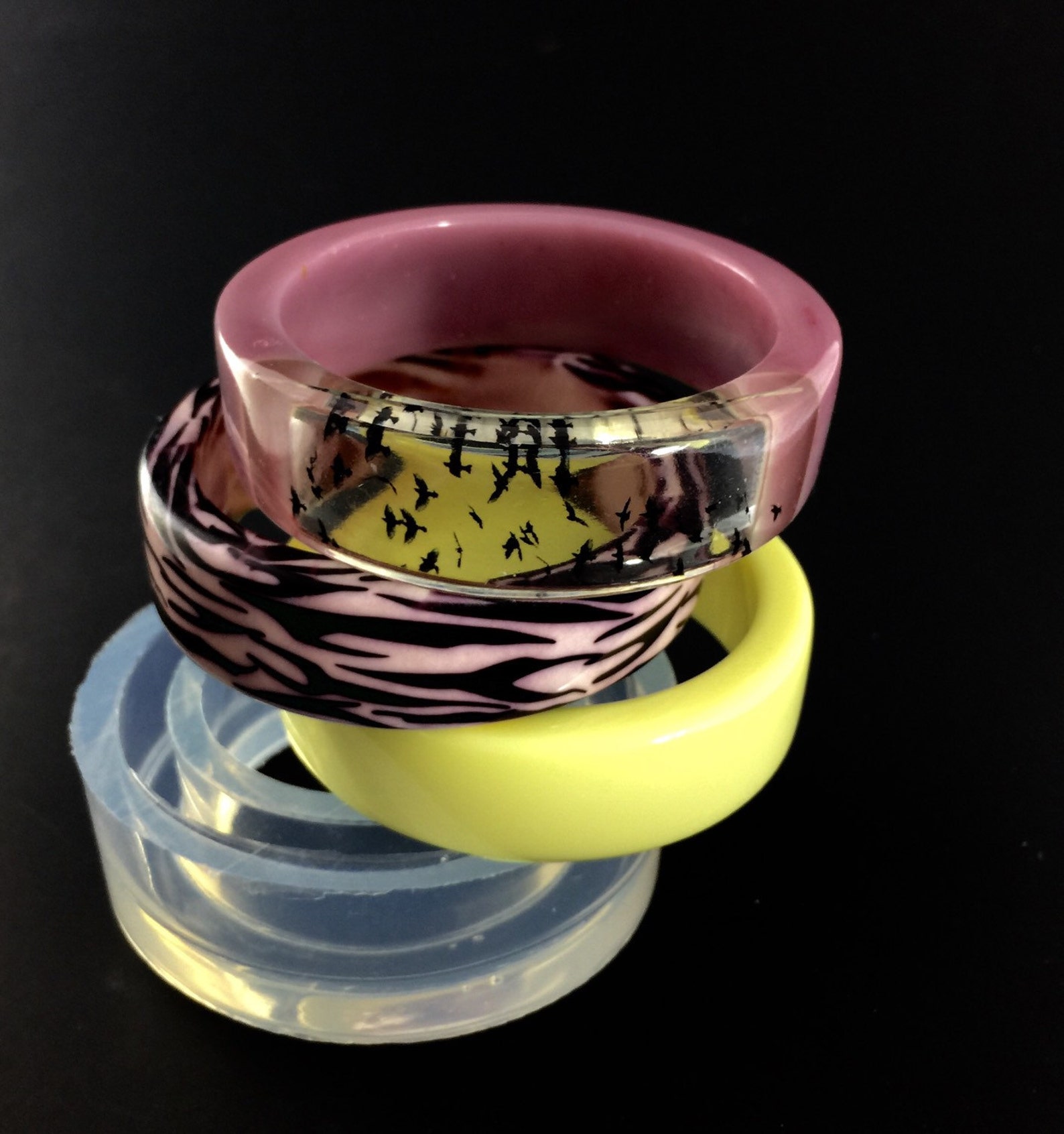 Resin Molds, Clear Silicone Mold for Bangle Bracelet Size S/M (MB011 ...