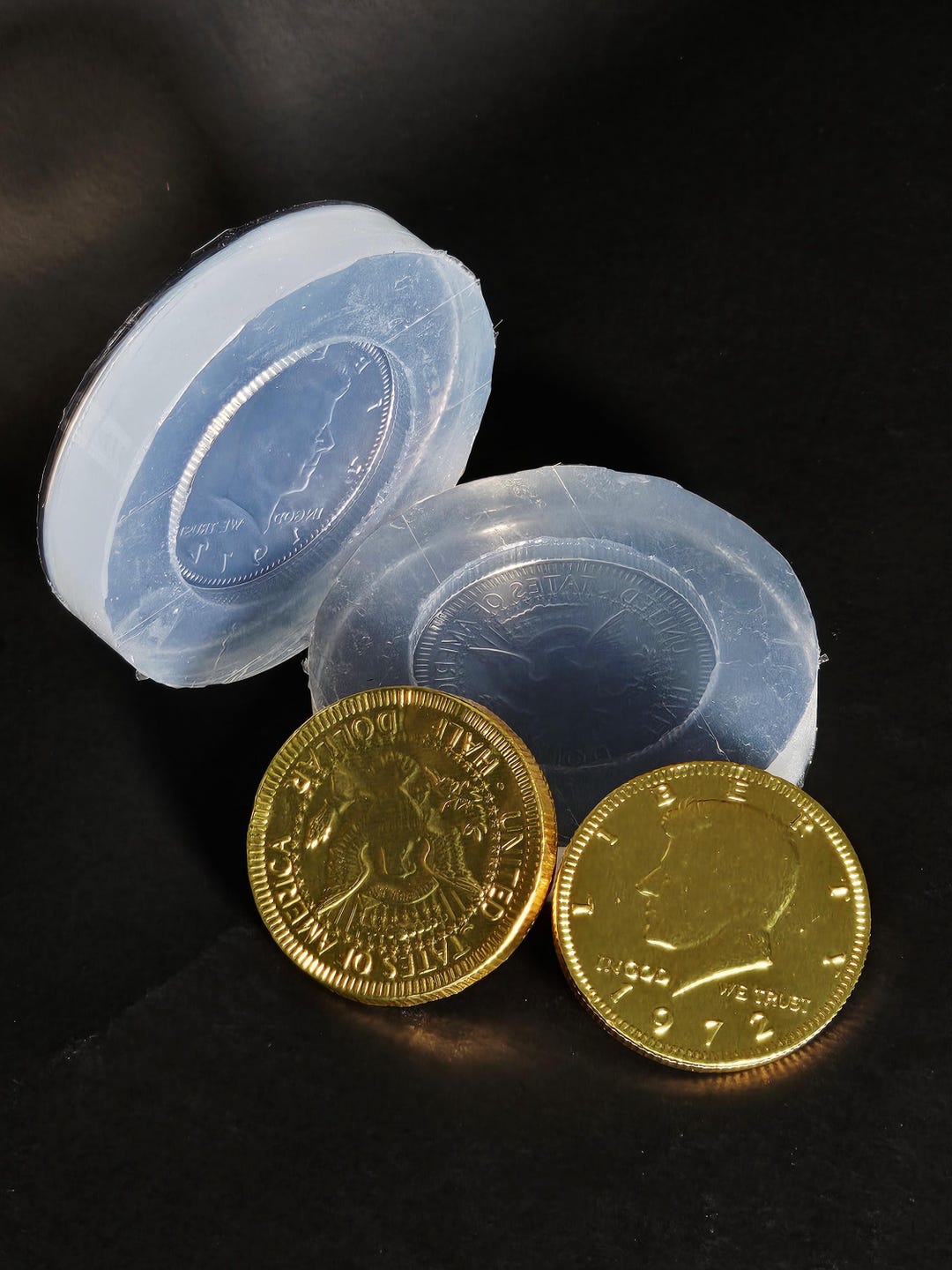 Coin Molds Set. Alamould Large Round Coin Molds. Resin Mold. Clear ...