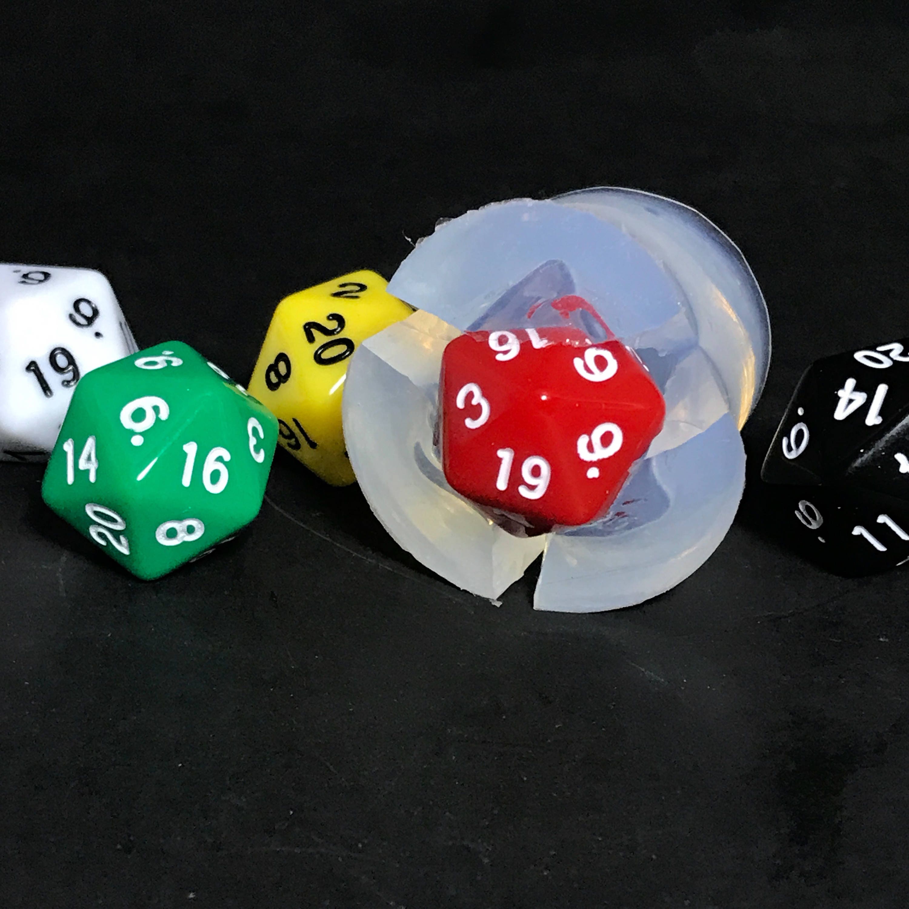 Clear D20 Dice Silicone Mold, Casino Style - Etsy