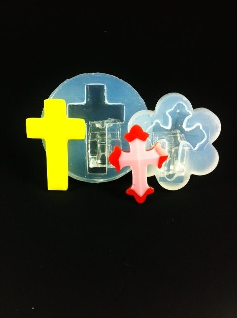 Cross Clear silicone Rubber Mold for jewelry cross Create | Etsy