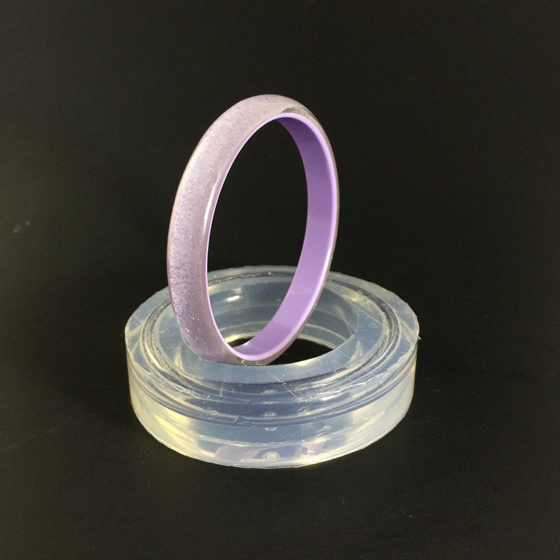 Clear Silicone Mold for Thin Bangle Bracelet. Create Your Own Resin ...