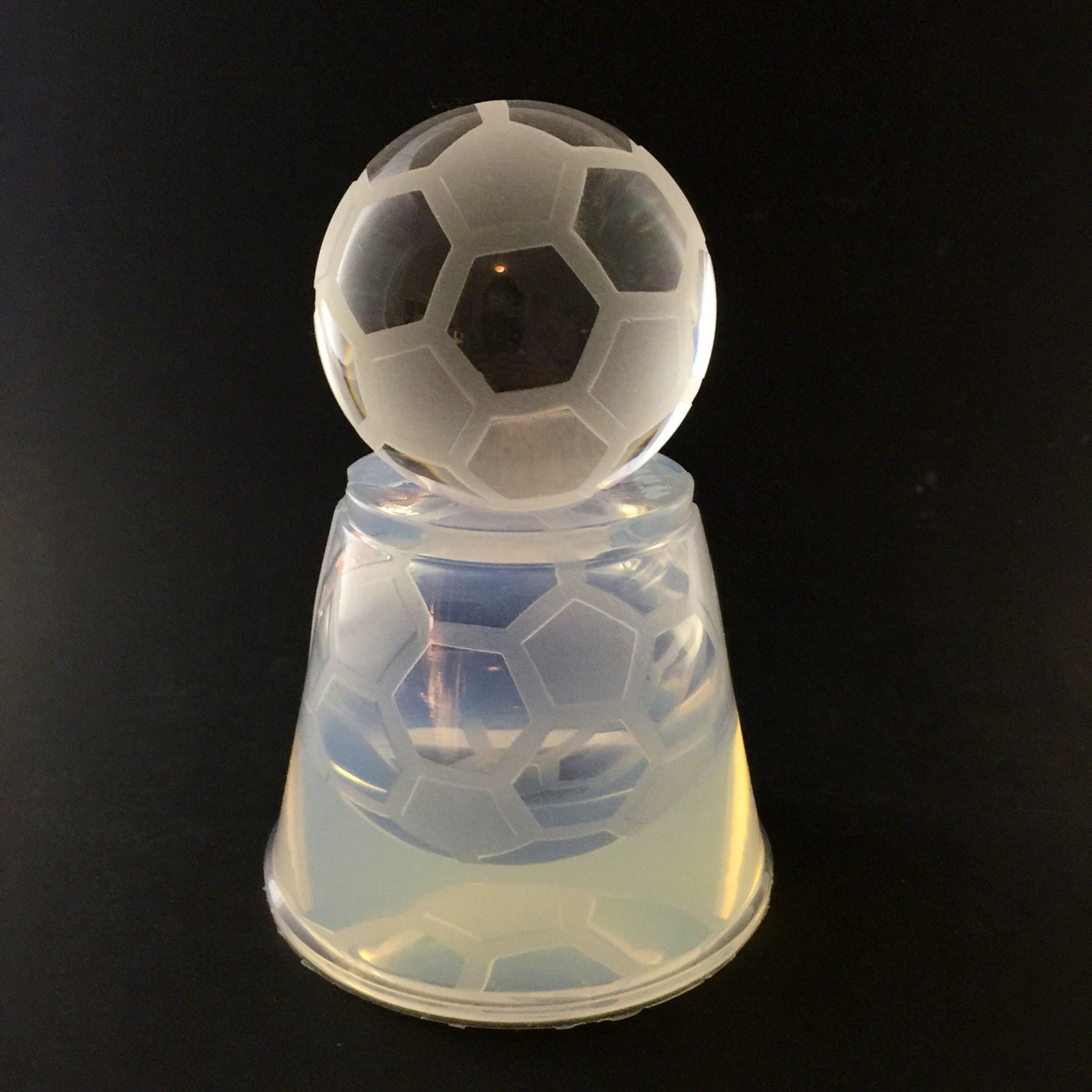 Soccer Ball Mold. Clear Silicone Football Soccer Ball Decor Mold. Home ...
