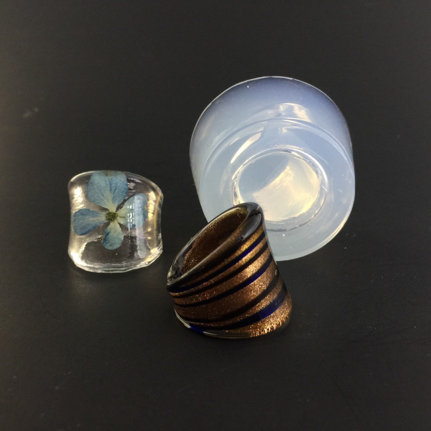 Wide Ring, Clear Silicone Mold. Create Your Own Resin Jewelry. Size 9 ...
