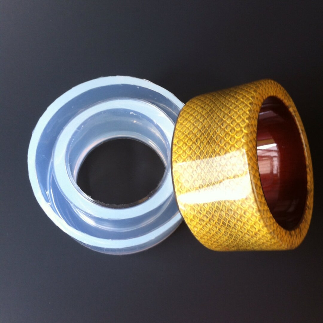 Bracelet. Clear Silicone Rubber Mold for Smooth Thick Bangle. Create ...